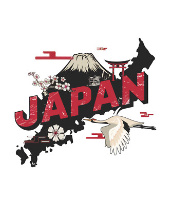 Japan Sticker 4" Country Home Vacation Visit Travel Japanese Culture | eBay