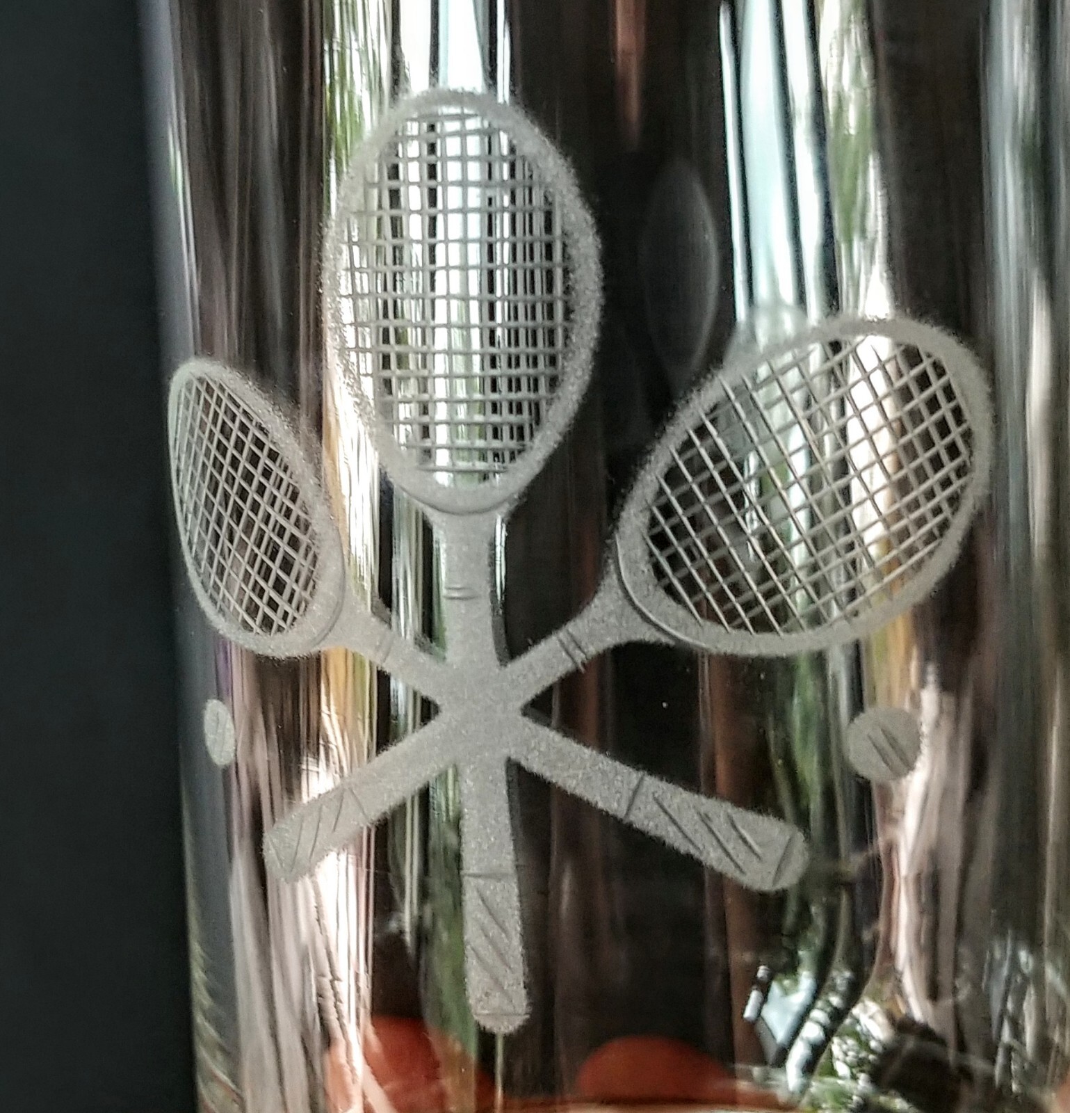 Tennis Player Gift Drinking Glass 6" Tumbler Tennis Rackets 16oz More ...