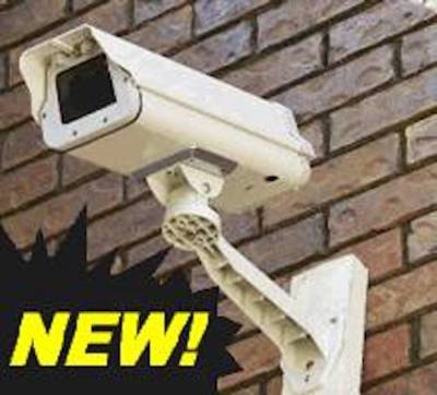 Fake Camera CCTV Metal Housing Surveillance Security+Flashing Red Led ...