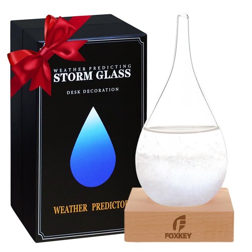 Christmas Gifts Storm Glass Weather Predictor, Snow Globe Drop-Shaped ...
