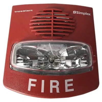 Simplex 4906-9139 TrueAlert Multi-Candela Horn Strobe, Wall-Mount Red ...