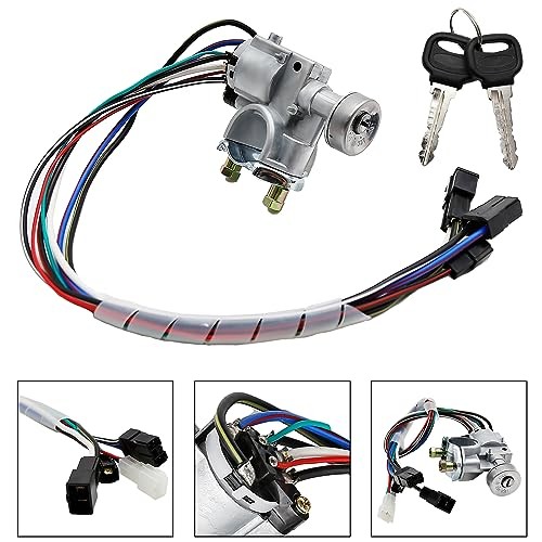 Ignition Starter Switch, Ignition Switch Lock Cylinder with Wire & Keys ...