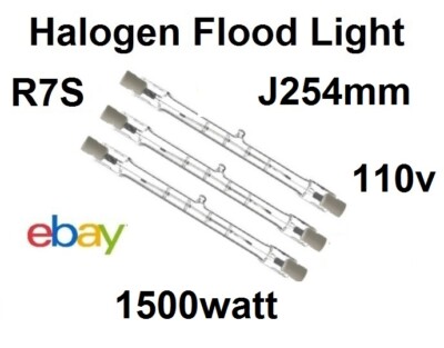 R7 Tungsten Halogen Linear Security Floodlight Tube Bulbs J254mm 1500 ...