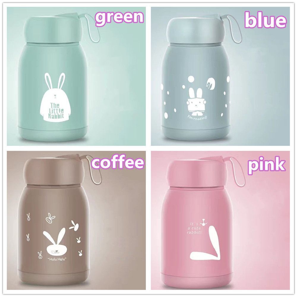 New Children Cute Glass Water Cup Rabbit Thermal Bottle Cartoon | eBay