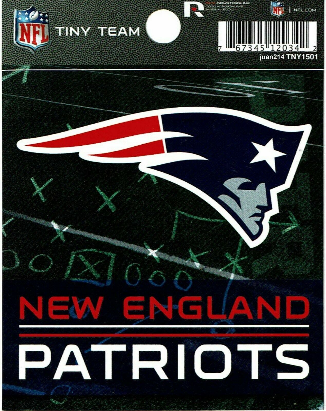 New England Patriots NFL 3.5" Blue Static Cling Car Window Decal Super ...
