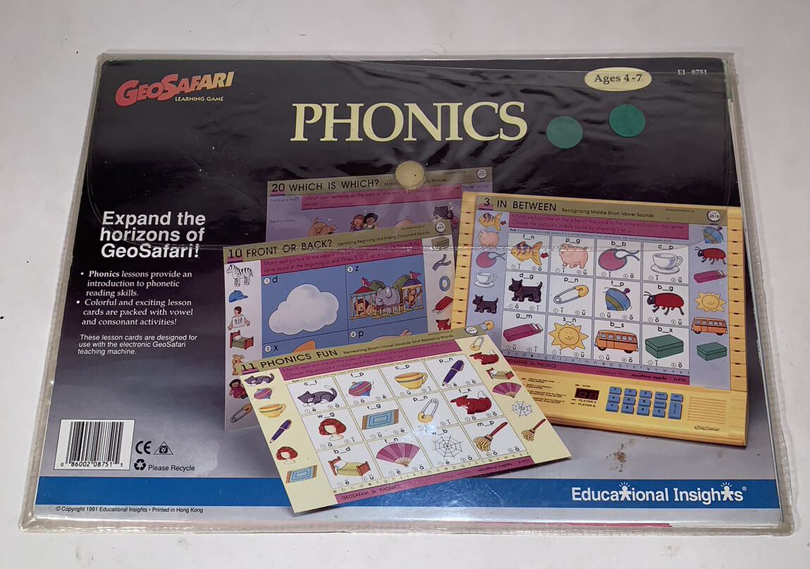 GeoSafari Phonics Educational Learning Game System Card Set EI-8751 ...