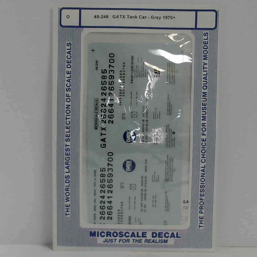Microscale O Scale Decals: GATX TANK CAR - GREY 1970+ | eBay