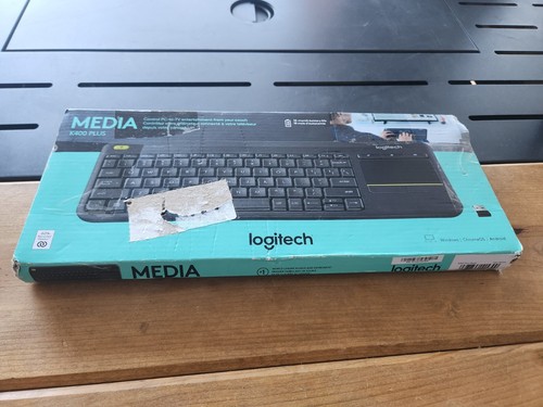 Logitech Keyboard Wireless Media K400 Plus Touchpad 10m Range NO DONGLE ...