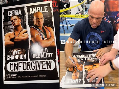 Kurt Angle Signed WWE Unforgiven 2005 12x18 Poster WWF TNA AEW Proof | eBay