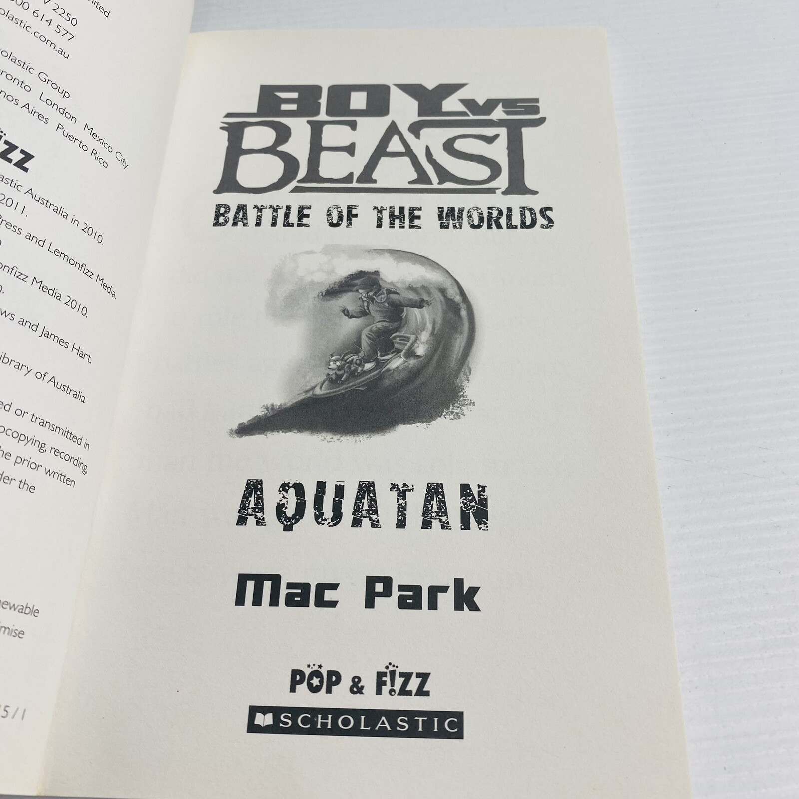 Boy vs Beast Battle of the Worlds #1: Aquatan by Mac Park (Paperback ...