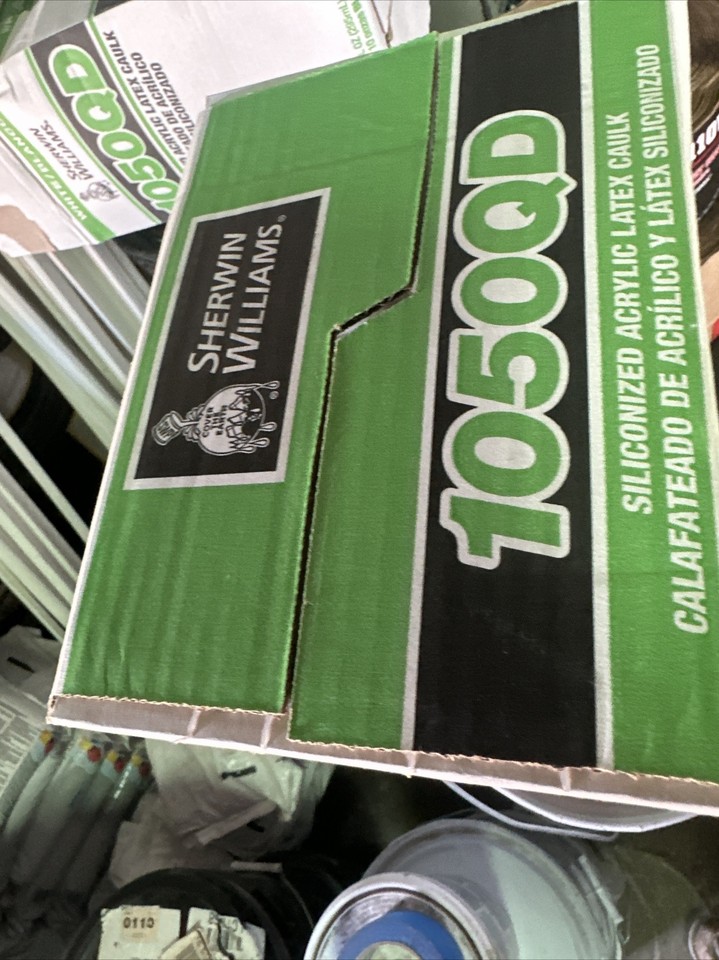 Sherwin-Williams 1050 QD Quick Dry Siliconized Acrylic Latex Caulk Box ...