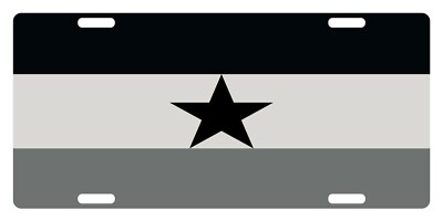 Ghana Flag Custom License Plate Emblem Black White and Gray Version | eBay