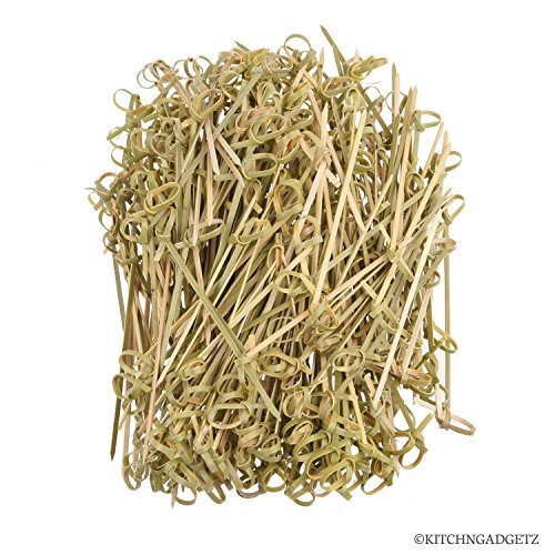 Bamboo Cocktail Picks 300 Pack 4.1 Inch With Looped Knot Great For ...