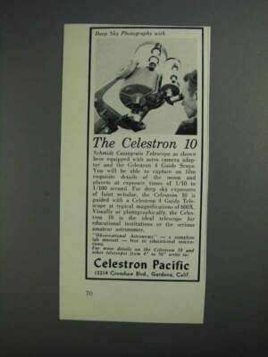 1968 Celestron 10 Schmidt Cassegrain Telescope Ad | eBay