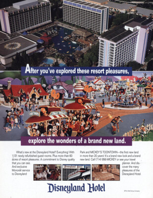 1992 Disneyland Hotel: Mickeys Toontown Vintage Print Ad | eBay