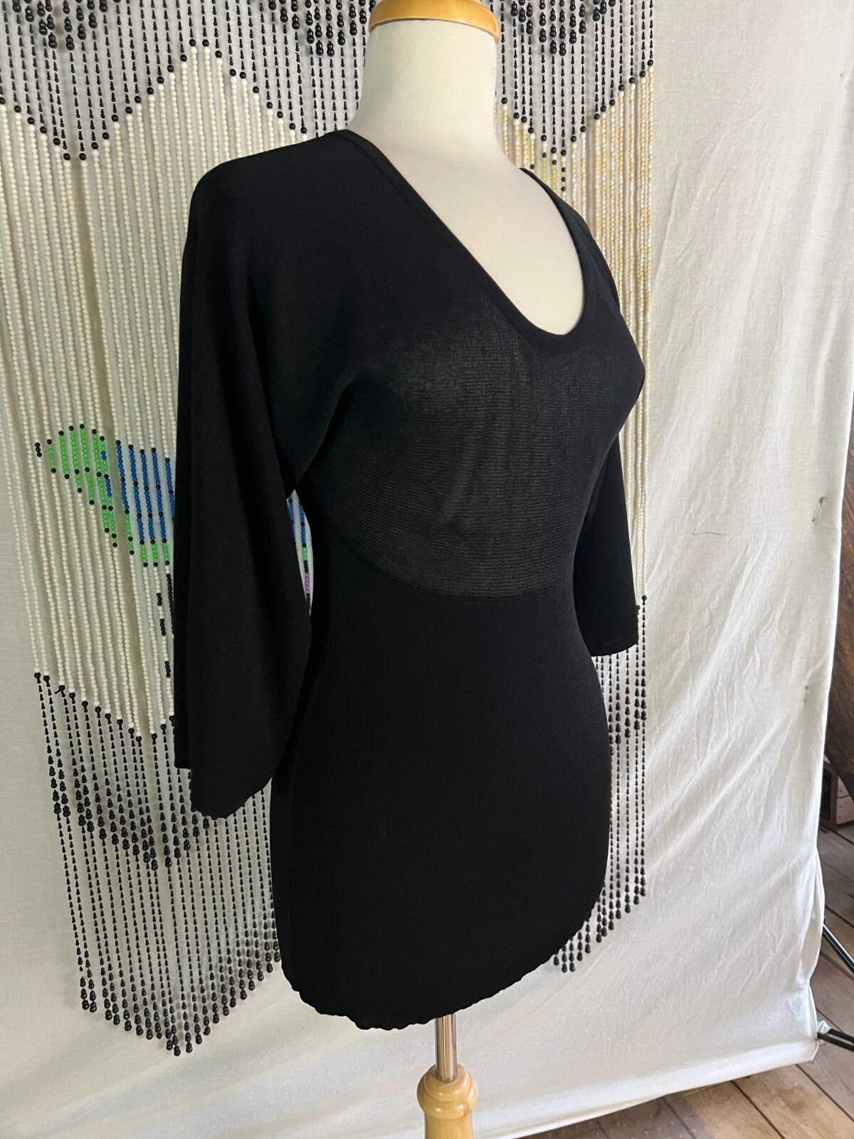 One Girl Who Black Top Semi-Sheer Chest Fitted Bottom… - Gem