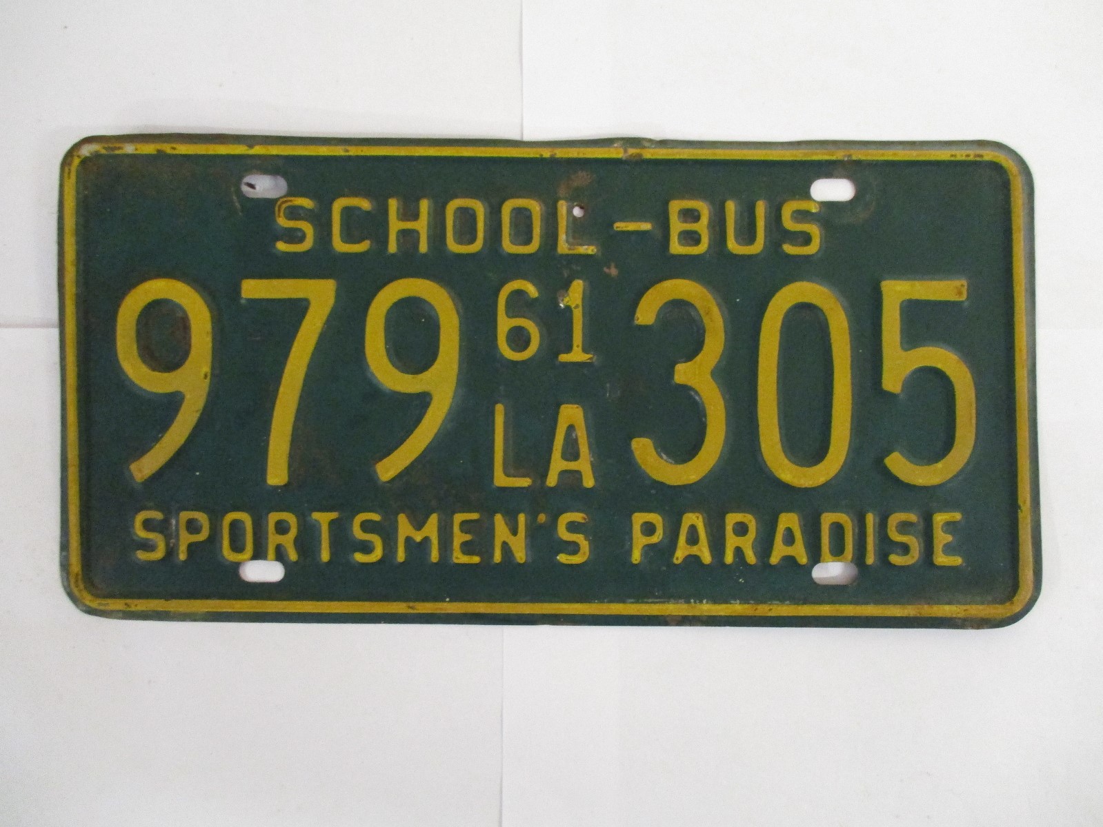 1961 Louisiana SCHOOL BUS License Plate Tag | eBay
