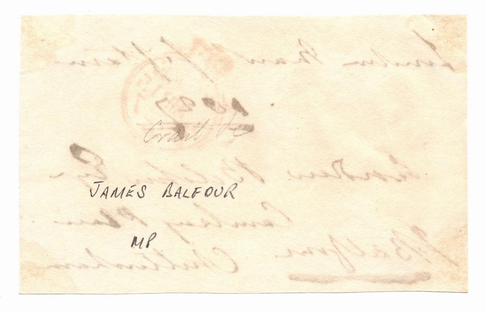 R-GB Free Front 1827 signed J Balfour, MP Easter Burghs ...