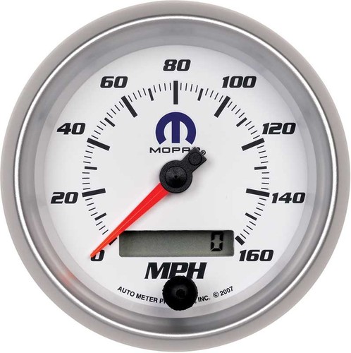 Mopar Performance 3-3/8" White Face 160 MPH Electronic Speedometer | eBay