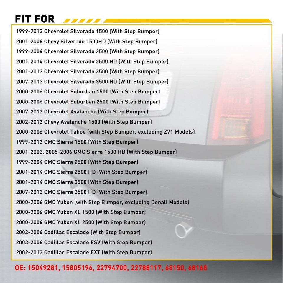 2xLED License Plate Light Assembly For Chevy Silverado GMC Sierra 1500 ...