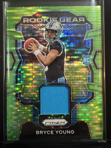 2023 Prizm Bryce Young Neon Green Pulsar Rookie Gear Patch #BY Carolina ...