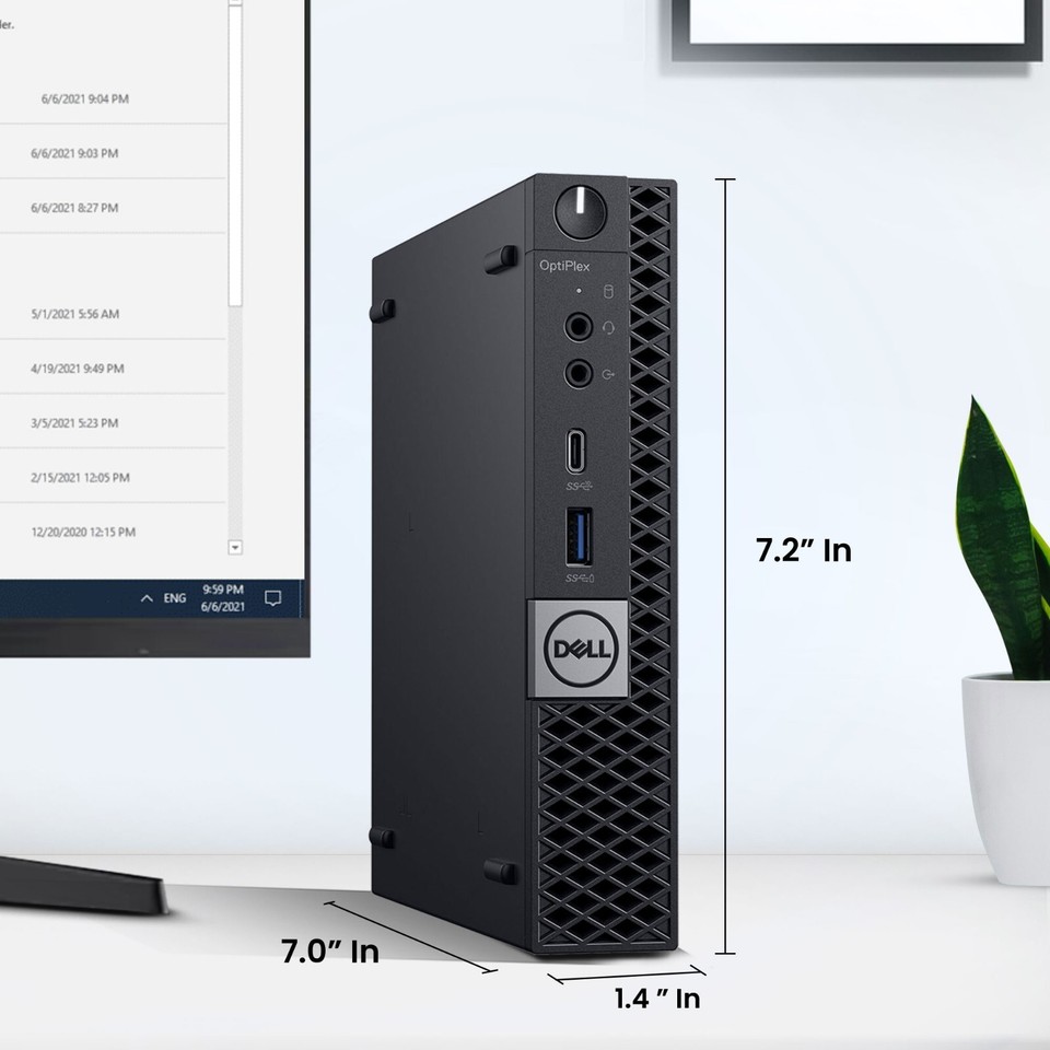 Dell OptiPlex Mini PC Core i5-6th 16GB RAM 512GB NVMe SSD 24in LED ...