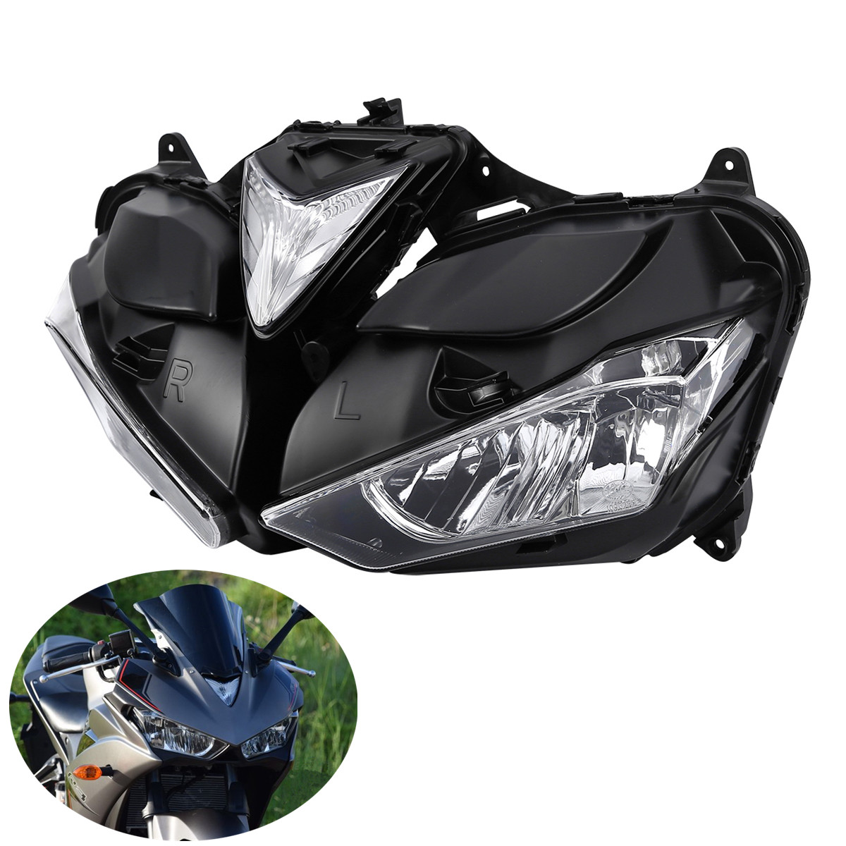 Front Head Light Assembly Headlamp Lighting For Yamaha YZF R3 R25 2013 ...