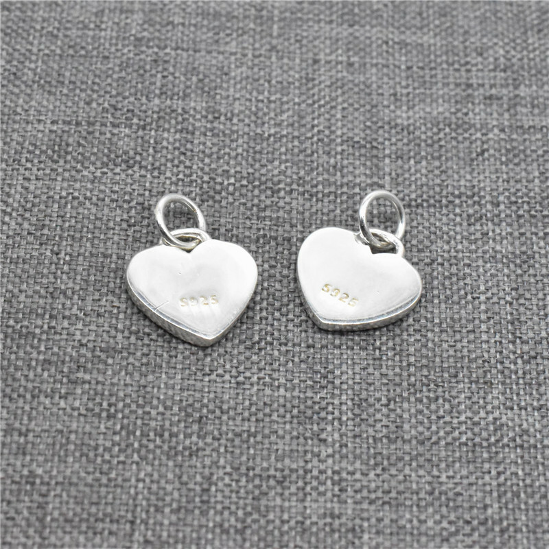 4pcs of 925 Sterling Silver Love Heart Charms with Enamel for Bracelet ...