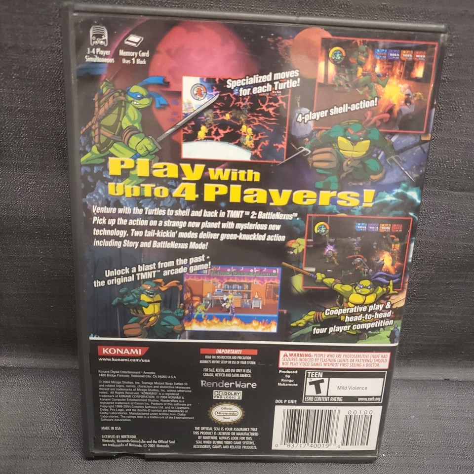 Teenage Mutant Ninja Turtles 2: BattleNexus (Nintendo GameCube, 2004 ...
