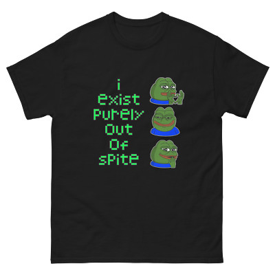I exist purely out of spite meme front print Unisex classic tee | eBay UK