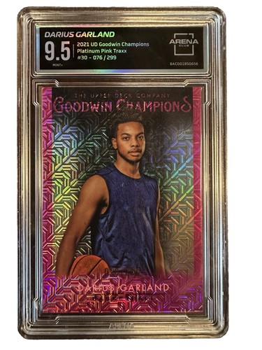 2021 UD Goodwin Champions Darius Garland PLATINUM PINK TRAXX Parallel ...