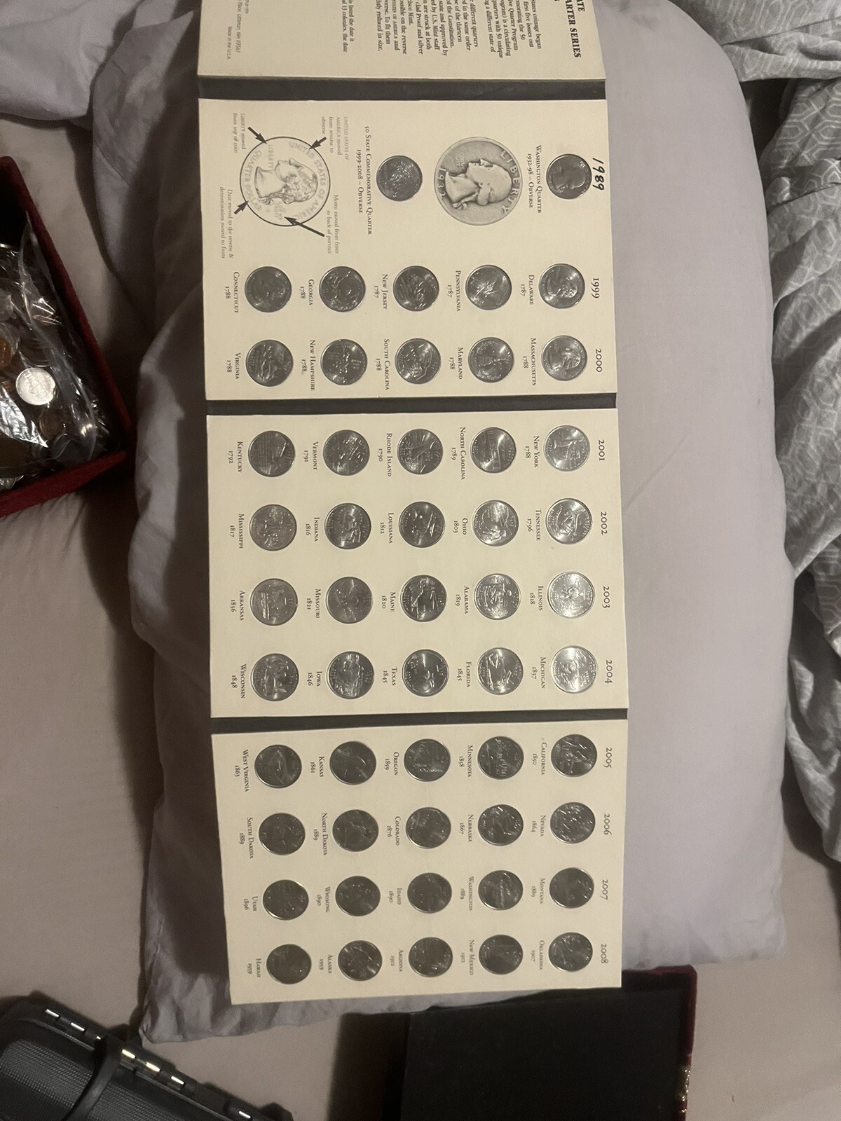 Littleton Coin Folder LCF3 Statehood Quarters 1999-2008 Book / Album 25 ...