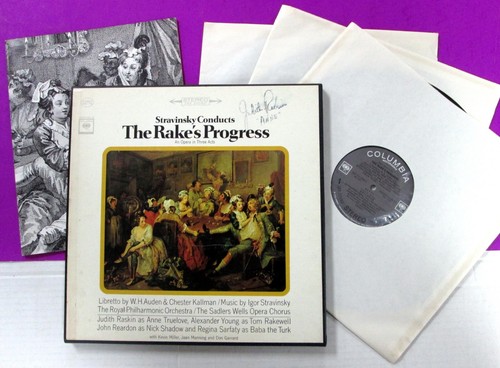 JUDITH RASKIN Autographed 3LP Stravinsky RAKE'S PROGRESS Box Set LH1000 ...