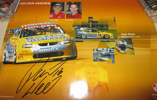 Paul Weel signed 2003 Team Brock Holden Poster (#449) | eBay Australia
