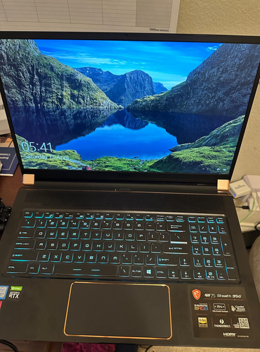 MSI GS75 Stealth 9SG Laptop Black Laptop 32GB RAM Windows 10 Intel i9 ...