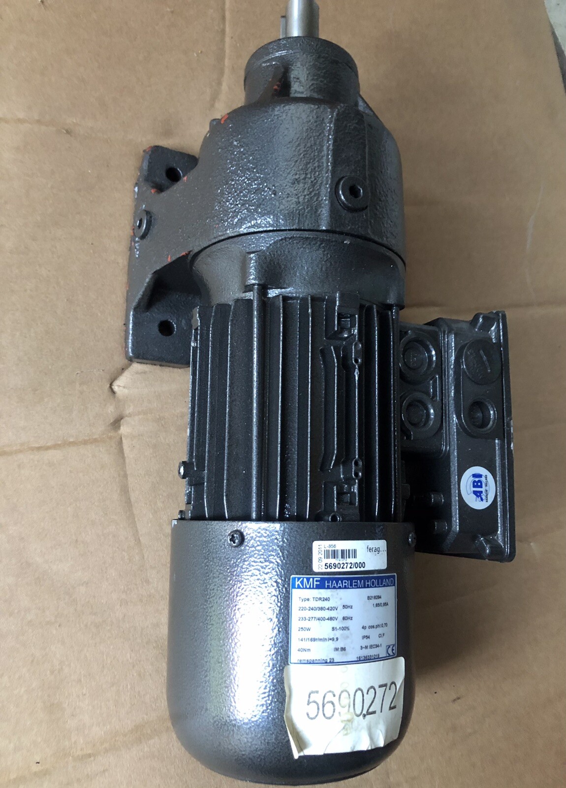 KMF Haarlem Holland TDR240 Gear Motor KMF TDR 240 Gear Electric Motor ...