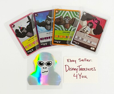 Set of 4 Official Makeship Gorilla Tag Monke Trading Card Limited ...