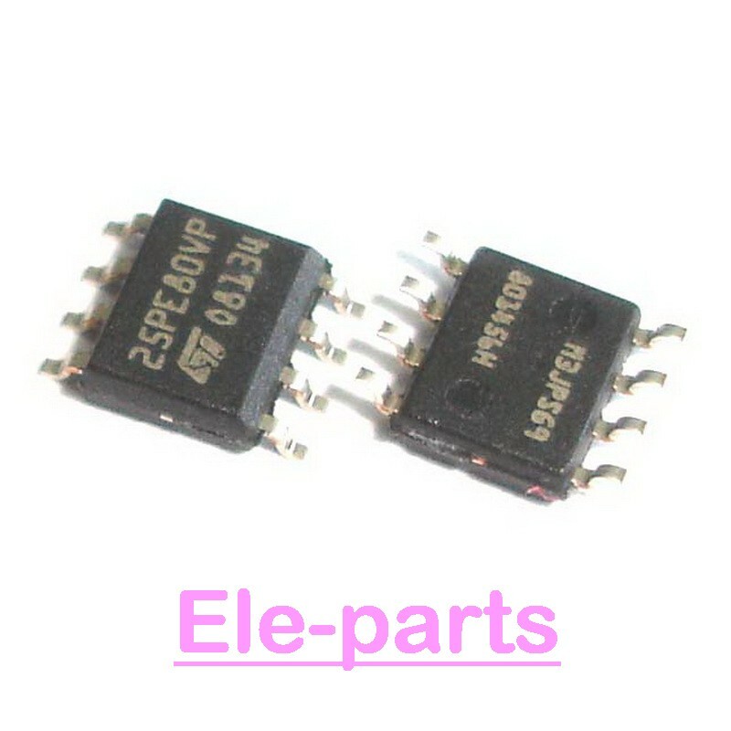 5 PCS M25PE80-VMN6TP SOP-8 25PE80VP SMD-8 Page-Erasable Serial Flash ...