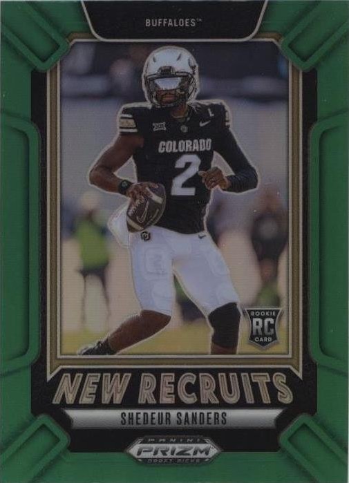 2025 Panini Prizm Draft Picks - New Recruits Shedeur Sanders #15 Green ...