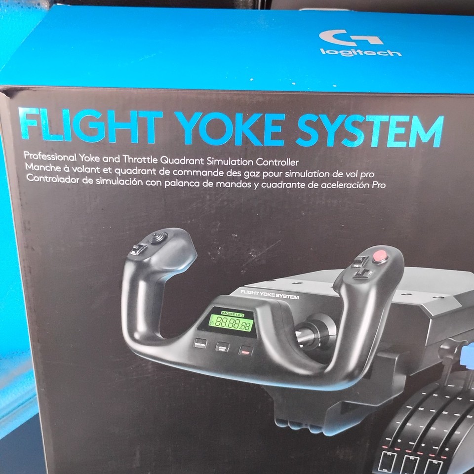 Logitech Flight Yoke System Simulation Yoke + Throttle Quadrant New In ...