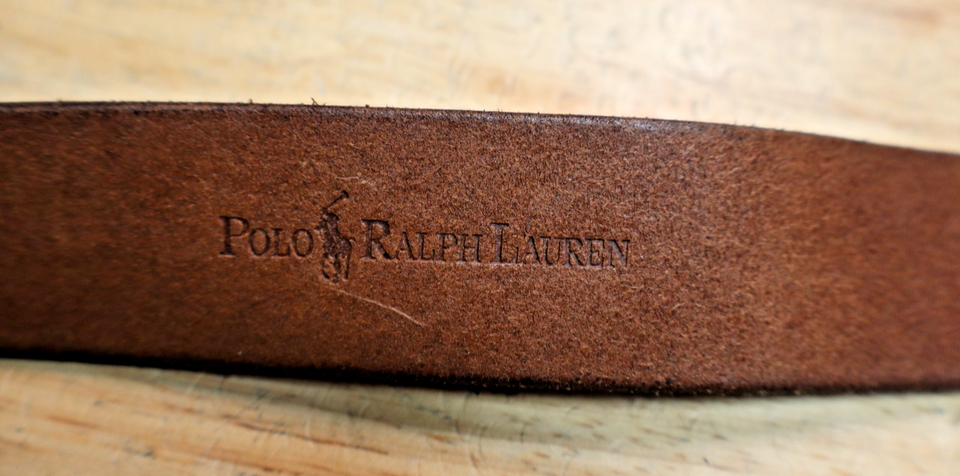 Polo Ralph Lauren Pony Logo Brass Buckle Italian Saddle Leather Belt ...