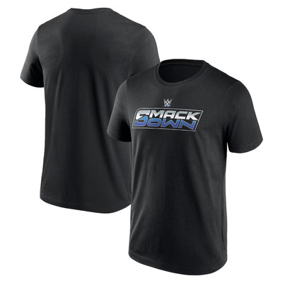 WWE Men's Graphic T-Shirt Smackdown Logo Graphic Black Top - New | eBay