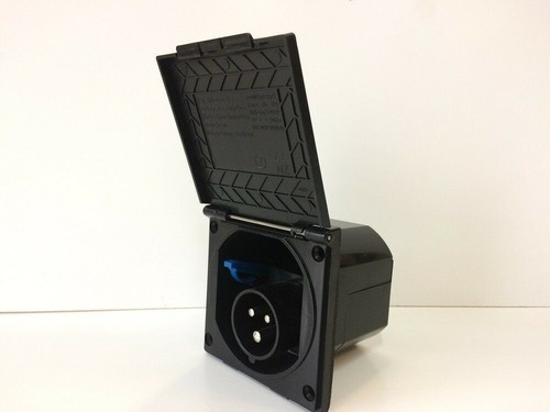 Campervan Mains Hook Up Box Mains Inlet Socket Square Caravan Motorhome ...