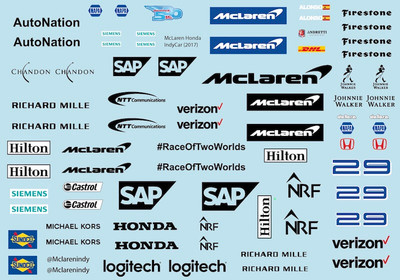 Sponsor Decal Sheet 1/10 F1 cars sticker indy car 1356 | eBay UK