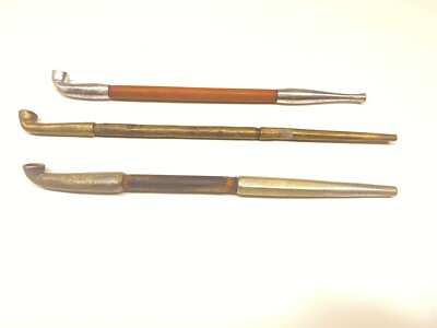 3 vintage kiseru japanese tobacco smoking pipes bamboo / brass | eBay