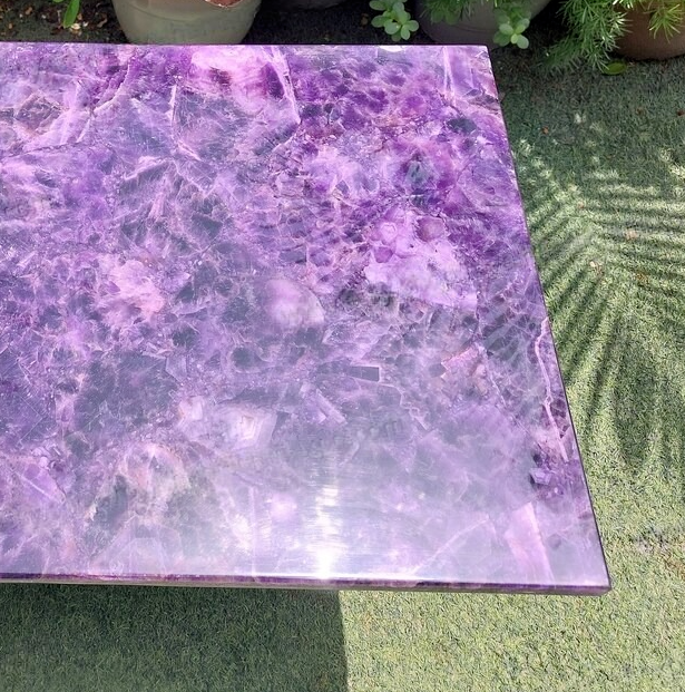 Amethyst Stones Countertop / Dining Table, Purple Amethyst stone ...
