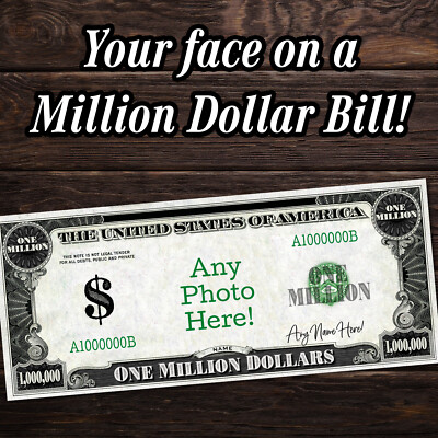 CUSTOMIZED Collectible Gift United States Novelty Million Dollar Bill ...