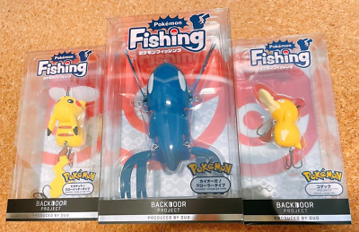 Pokemon Fishing Lure Set PIKACHU & KYOGRE & PSYDUCK(KODUCK) DUO Japan ...