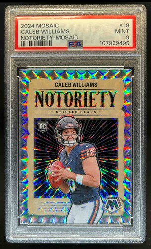 2024 Mosaic Caleb Williams Notoriety Rookie RC Rookie #18 Bears PSA 9 ...