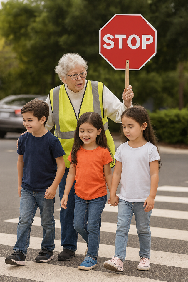 Traffic Crossing Guard Handheld STOP Sign Red Road Work STOP Sign With ...
